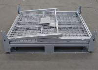China Foldable Transport Stillages Pallet Cage Industries 4 Way Entry 1200x1000 for sale