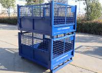 China Anti Corrosion Storage Steel Pallet Cages Container Half Open Gates for sale