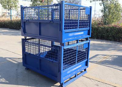 China Anti Corrosion Storage Steel Pallet Cages Container Half Open Gates for sale