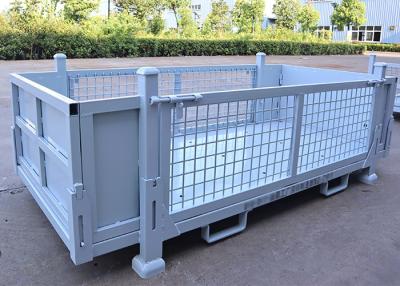 China Heavy Duty Collapsible Cage Pallet Q235 Steel 1000kg Stackable Storage for sale