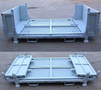 China Heavy Duty Collapsible Cage Pallet Q235 Steel 1000kg Stackable Storage for sale
