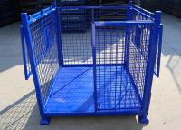 China Full Security Metal Stillage Pallets Cage With Detachable Gates 2000Kg Load for sale