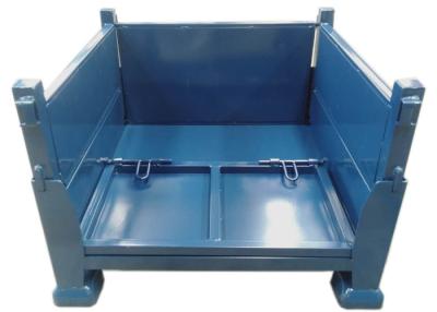 China Heavy Duty 800kg 4 Sided Steel Pallet Cage Box for Waste Material Storage for sale