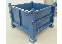 China Heavy Duty 800kg 4 Sided Steel Pallet Cage Box for Waste Material Storage for sale