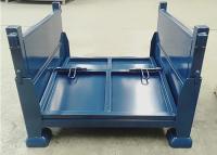 China Heavy Duty 800kg 4 Sided Steel Pallet Cage Box for Waste Material Storage for sale