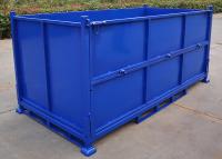 China Collapsible Stackable Steel Stillage Cage Pallet 4 Sided Heavy Duty 1200x1000mm for sale