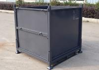 China 1.5T Q235 Steel Pallet Cage Stillage 4 Way Forklift Entry Stackable Transport for sale