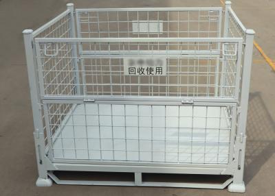 China Stackable Wire Mesh Pallet Cage 1000kg Capacity Collapsible Steel Stillage for Logistics for sale
