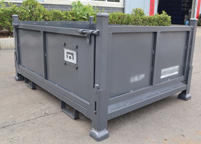 China Heavy Duty Q235 Steel Stillage Cage Pallet 4 Sided Storage Bins Stackable 4 High for sale