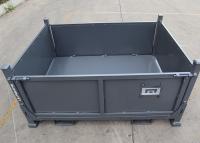 China Heavy Duty Q235 Steel Stillage Cage Pallet 4 Sided Storage Bins Stackable 4 High for sale