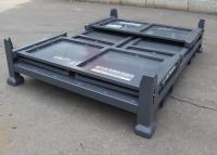 China Heavy Duty Q235 Steel Stillage Cage Pallet 4 Sided Storage Bins Stackable 4 High for sale