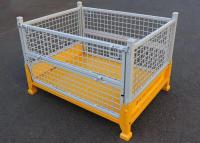 China OEM Welded Wire Mesh Pallet Cages Stackable Stillages 1200x1000mm 4 Way Forklift for sale