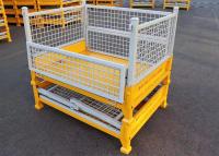 China OEM Welded Wire Mesh Pallet Cages Stackable Stillages 1200x1000mm 4 Way Forklift for sale