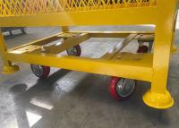 China Rigid Mesh Stackable Steel Stillage Cage Pallet with Wheels 1200x1000mm for sale