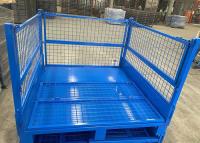 China Warehouse Stillage Collapsible Pallet Cage For Lifting Steel Mesh for sale
