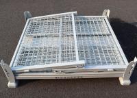 China Lightweight Wire Mesh Pallet Cage Warehousing Transport Stillages for sale