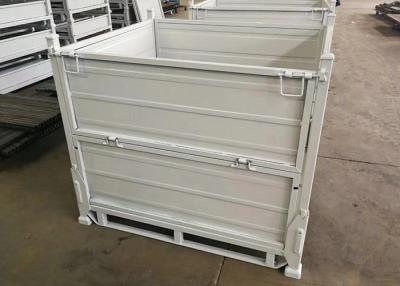 China OEM Storage Stillage Box Metal Pallet Container Powder Coated Finish for sale