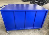 China Powdercoating Mobile Lockable Metal Pallet Cage Industrial Stillages On Wheels for sale