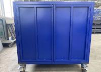 China Powdercoating Mobile Lockable Metal Pallet Cage Industrial Stillages On Wheels for sale