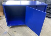 China Powdercoating Mobile Lockable Metal Pallet Cage Industrial Stillages On Wheels for sale