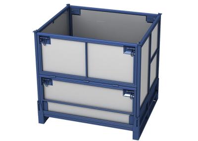China Industrial Collapsible Pallet Lifting Cage Stillage Steel 1200x1000x800mm 1000kg Load for sale