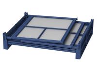 China Collapsible Plastic Pallet Box 1200x1000x800mm Stackable Stillage with PP Linings 1000kg Load for sale