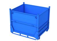 China Q235 Steel Collapsible Pallet Cage 4 Way Forklift Entry Stackable Storage Stillage for sale