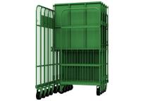 China L Type Collapsible Roll Cage Container 800x600x1450mm 500kg Electro Galvanized for sale