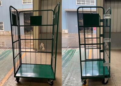 China OEM Mobile Storage Roll Cage Pallet Container Trolley 500kg Capacity Galvanized for sale