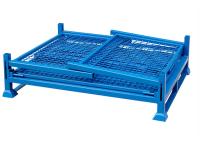 China OEM Folding Empty Mesh Stillages For Lifting 1500Kg Powder Coated Finish for sale