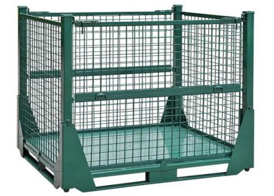 China Four Sided Welded Wire Mesh Pallet Cage Industrial Stillages Container for sale