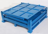 China Heavy Duty Steel Stillage Cage Pallet Bin 1500kg Capacity 40x40x3mm Square Pipe for sale
