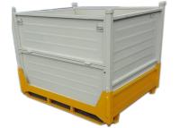 China Forklift Collapsible Mesh Stillages And Cages Pallet Anti Tip Design for sale