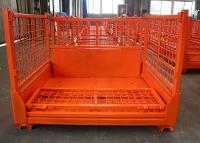 China Collapsible Cage Pallet Stillage Woven Wire Mesh 50x50mm 1.5T Capacity for sale