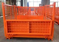 China Woven Wire Mesh Pallet Cage 50x50 1.5T Four Sided for sale