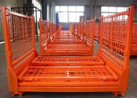 China Woven Wire Mesh Pallet Cage 50x50 1.5T Four Sided for sale