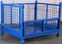 China Heavy Duty Wire Mesh Stackable Pallet Cage 1000kg 4 Way Forklift Access for sale