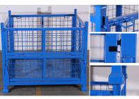 China Collapsible Wire Mesh Pallet Cage 1000kg Stackable Stillage for Warehouse Storage for sale