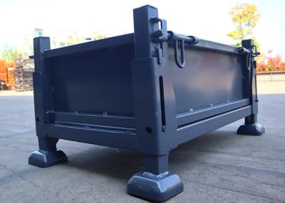 China ODM Returnable Stillage Bins Metal Box Pallet 4 Sided for sale