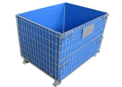 China Q235 Steel Mesh Collapsible Pallet Cage Containers For Warehouse for sale