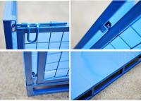 China Detachable Stackable Steel Racks Pallet Three Sides Wire Mesh 1000kg for sale