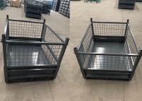 China Folding Warehouse Wire Mesh Pallet Cage Industries For Logistics Storage for sale