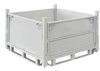 China Anti Tip Stillage Crates Steel Pallet Cages 1140x1140mm Collapsible for sale