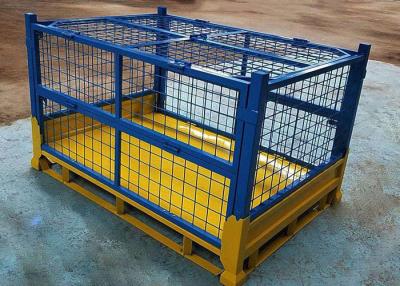 China Collapsible Pallet Rack Cage Lockable Stillage 1000kg Capacity for Warehouse Storage for sale