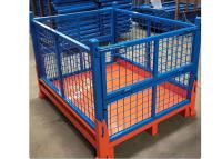 China Custom 1 Ton Stillage Pallet Cage 1000kg Capacity for Warehouse Racking Storage for sale