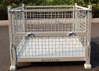 China White Stillage Pallet Cage Warehousing Transport With Robust Wire Mesh for sale