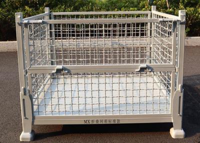 China White Stillage Pallet Cage Warehousing Transport With Robust Wire Mesh for sale