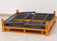 China Forklift Access Collapsible Pallet Cage With Half Pin Positioning Technology 4 Way for sale