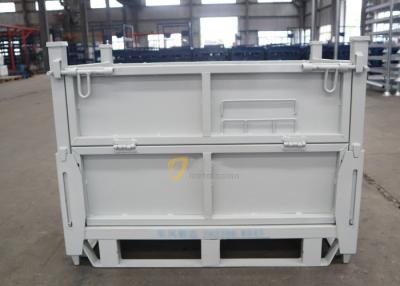 China Q235 Steel Stillage Cage Pallet 940x545mm Collapsible Heavy Duty Drop Down Gate for sale