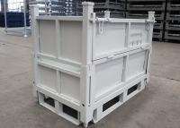 China 1.5 Ton Metal Pallet Stillage Cage Collapsible Storage Bins 4 Way Forklift Entry for sale